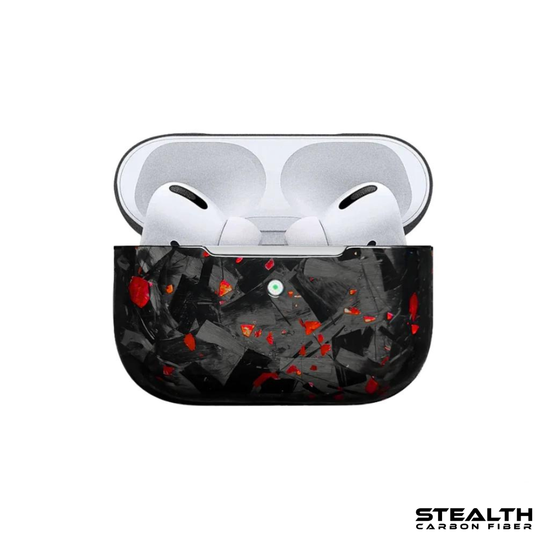 Real Red Forged Carbon Airpod Case – Stealth Carbon Fiber